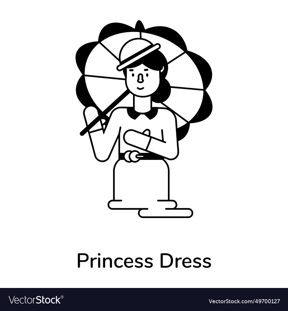Princess Dress Royalty Free Vector Image Vectorstock