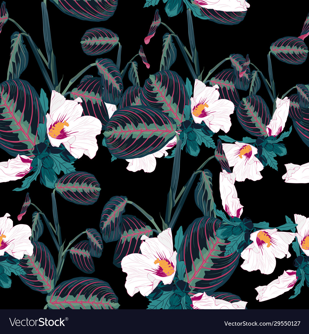 Seamless tropical pattern Royalty Free Vector Image