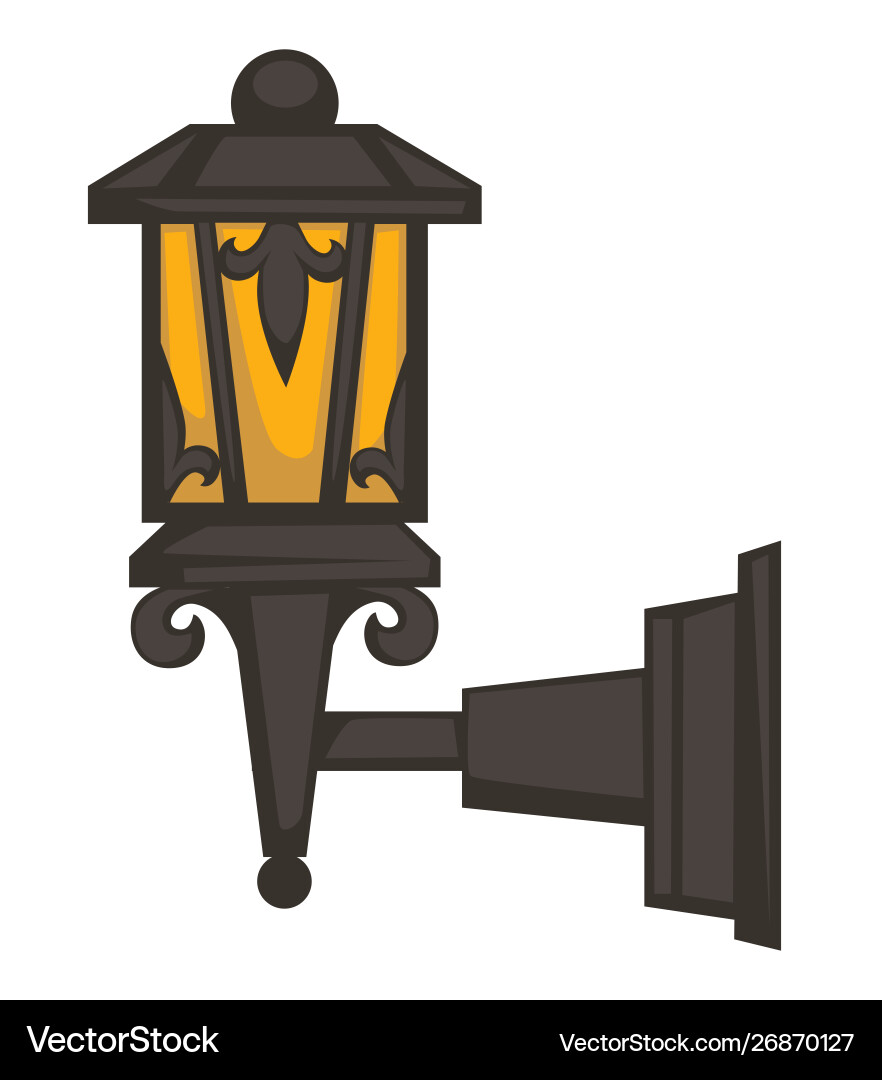 Street lantern or lamp isolated exterior object Vector Image