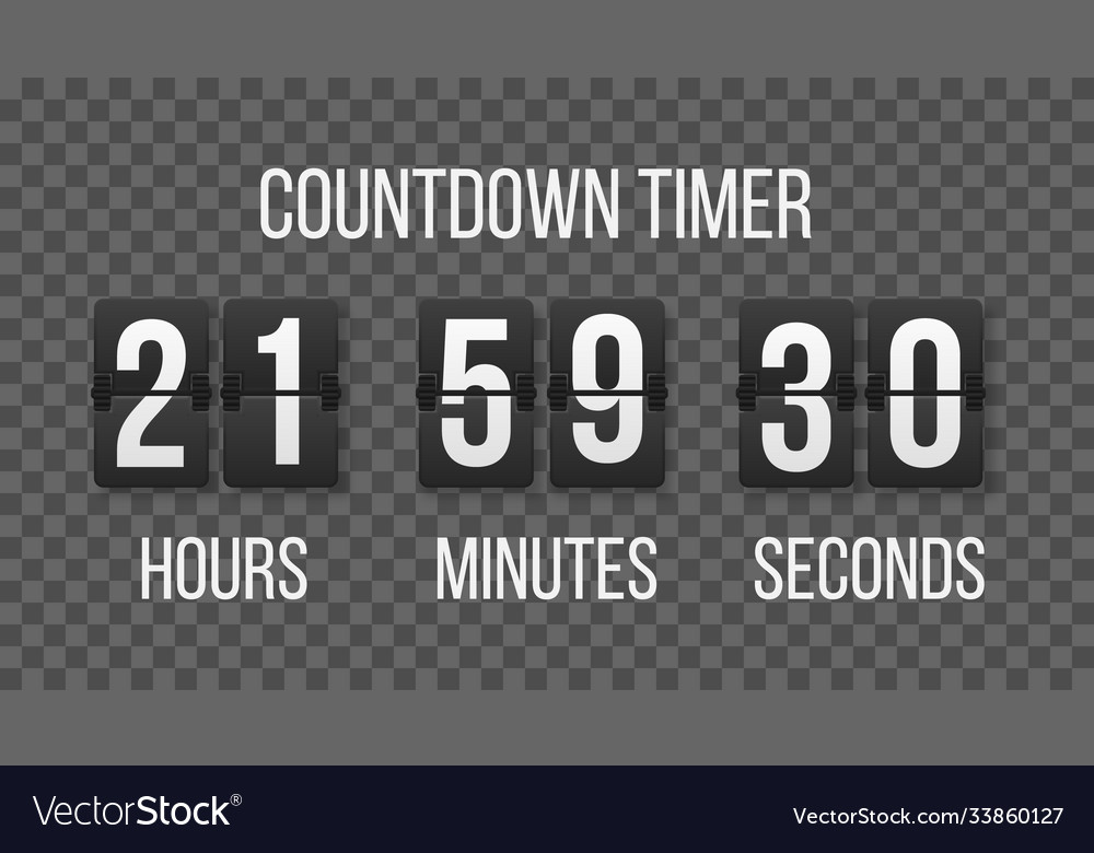 Time remaining countdown Royalty Free Vector Image
