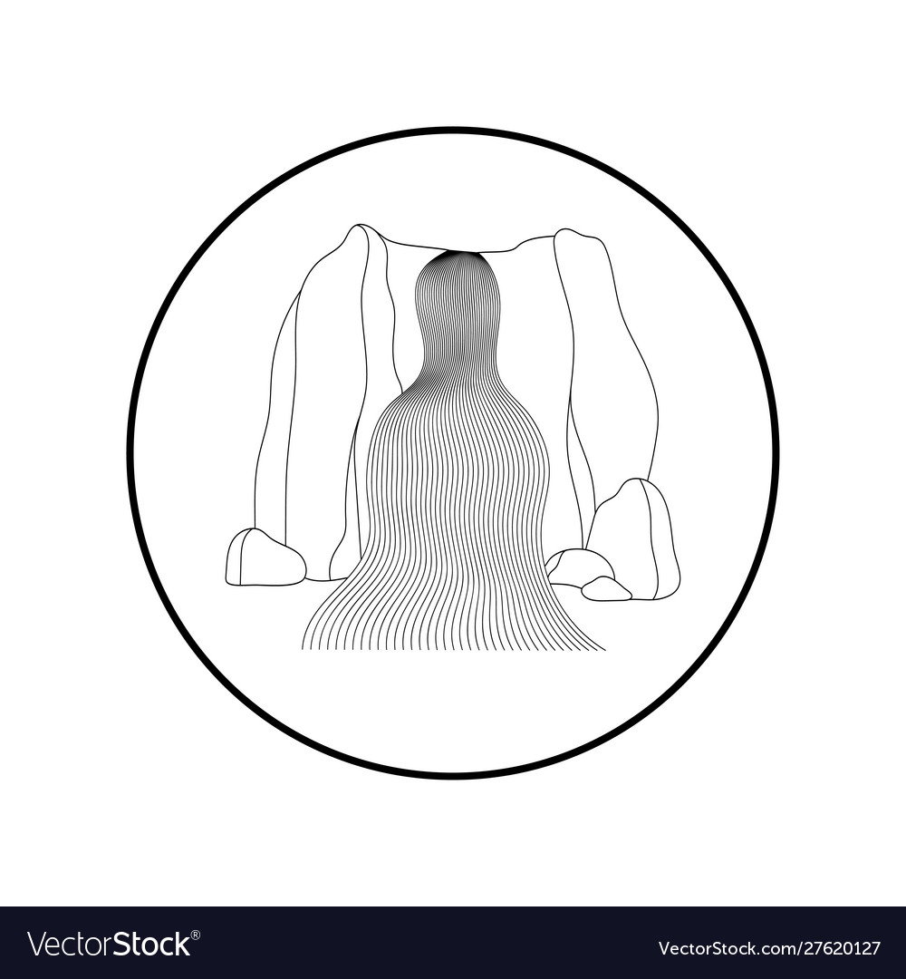 Waterfall cascade Royalty Free Vector Image - VectorStock