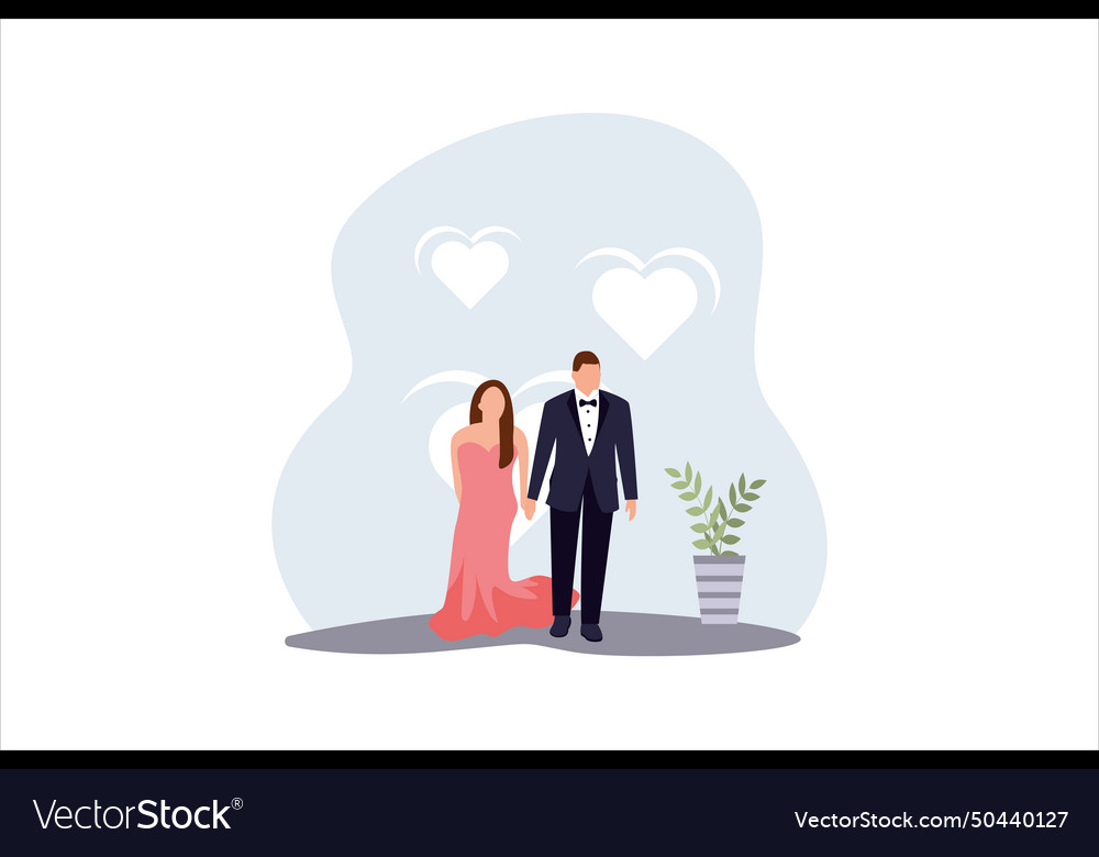 Wedding flat design Royalty Free Vector Image - VectorStock