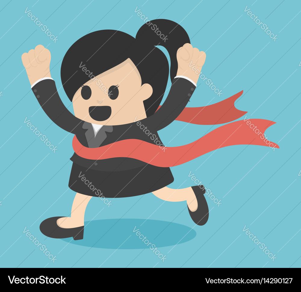 Woman business victory Royalty Free Vector Image