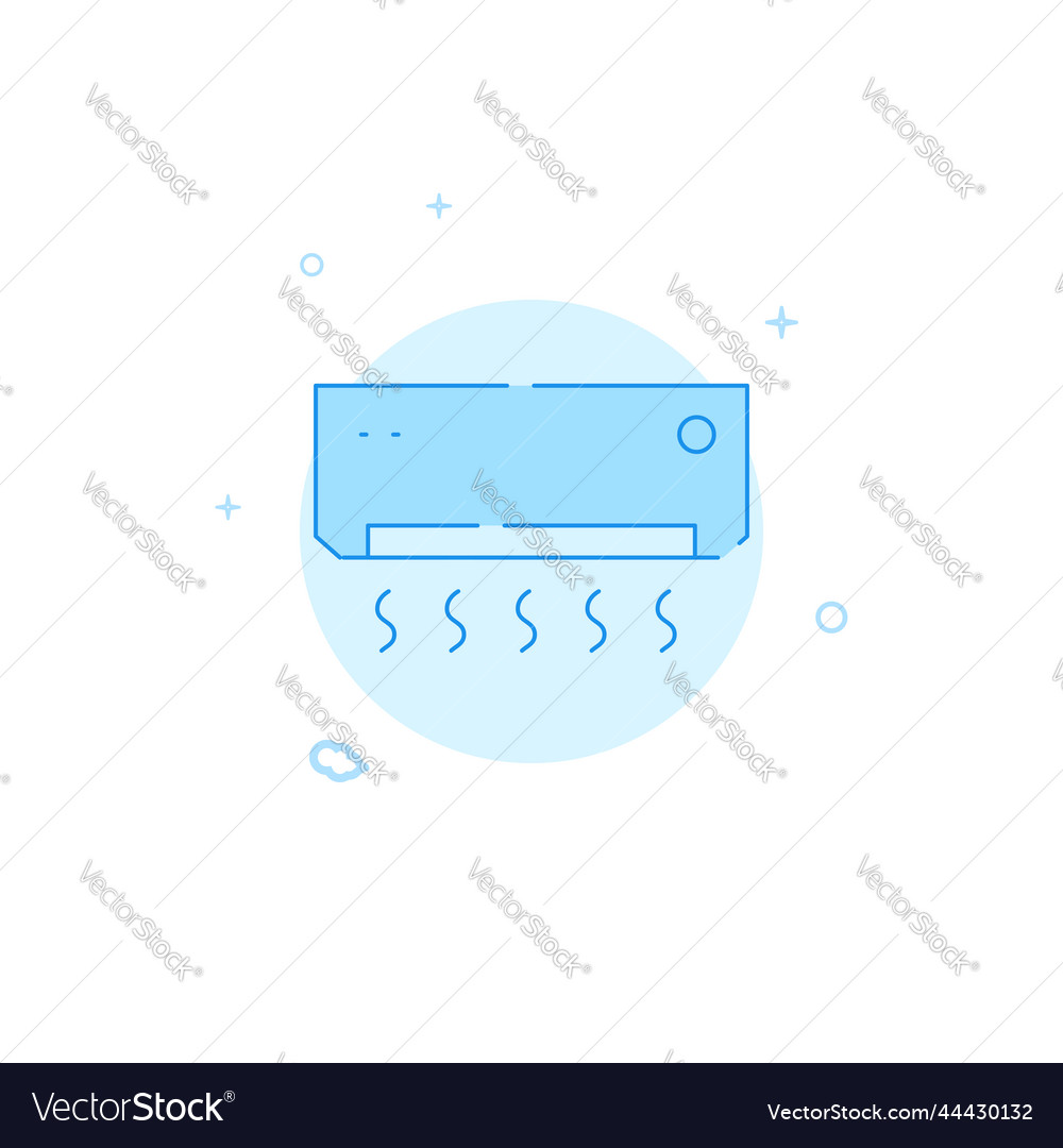 Air conditioning split system flat icon Royalty Free Vector