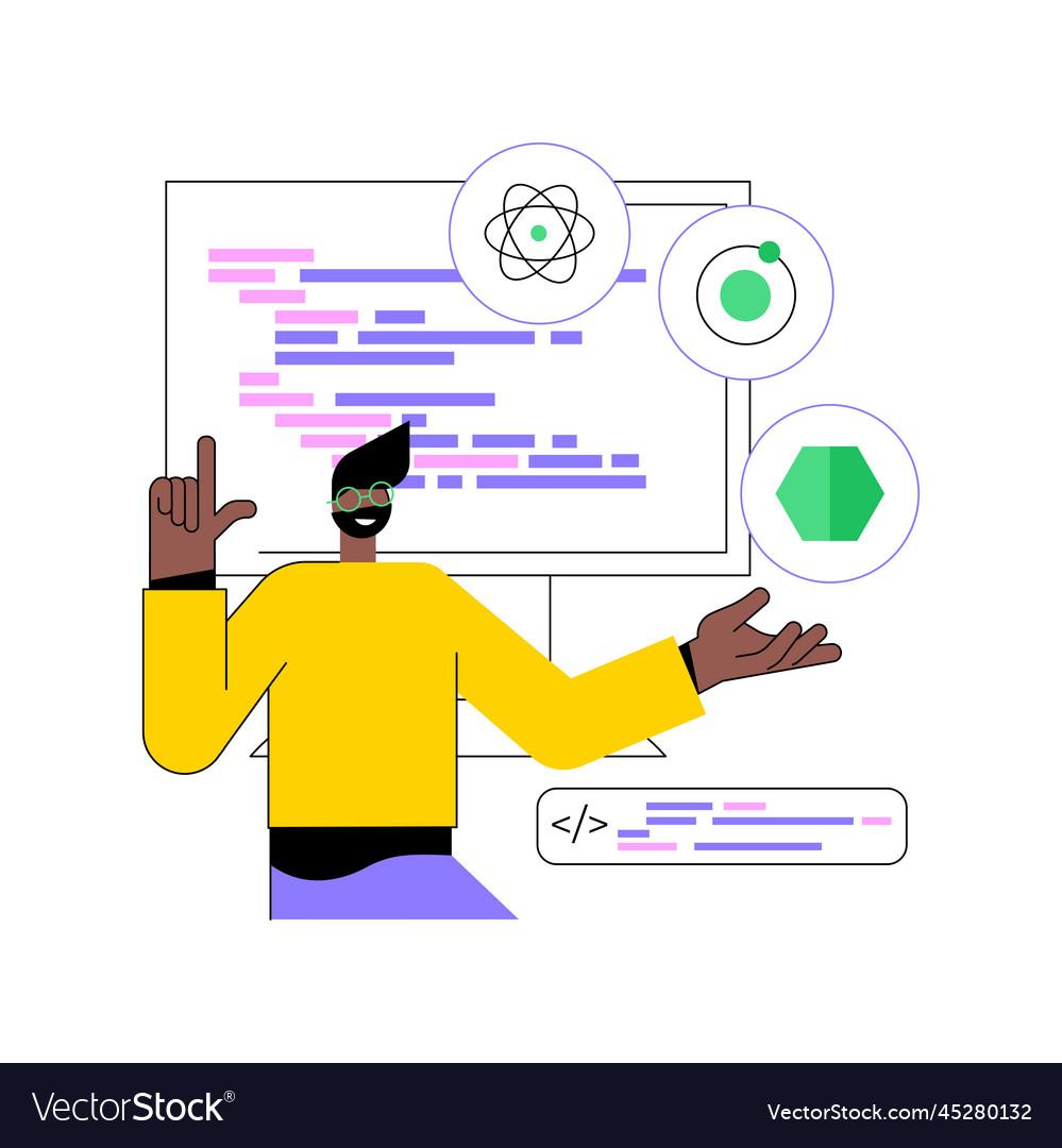 Cross-platform frameworks abstract concept Vector Image