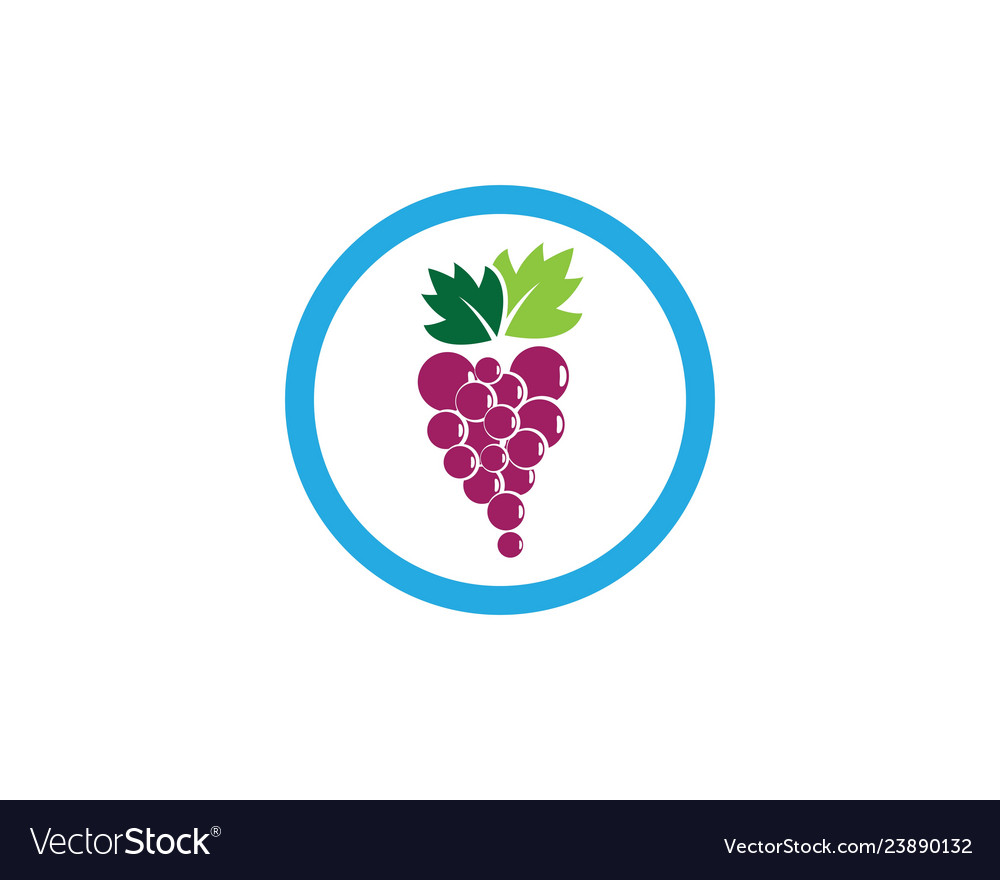 Grape logo template Royalty Free Vector Image - VectorStock