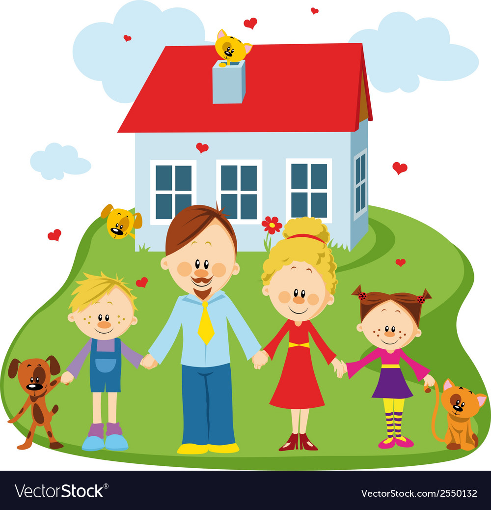 Happy family Royalty Free Vector Image - VectorStock