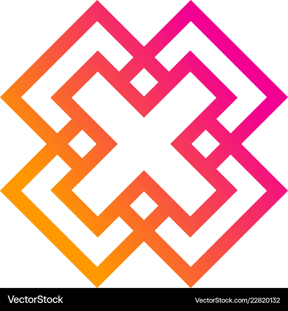 Pixel letter x logo icon design Royalty Free Vector Image