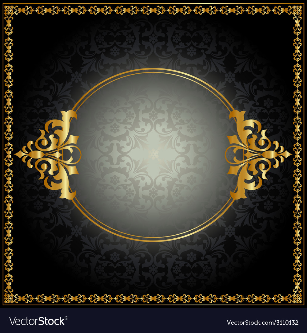 Royal pattern with frame Royalty Free Vector Image