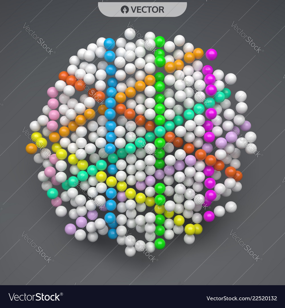 Sphere abstract structure with particles Vector Image