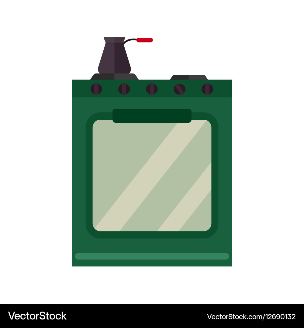 Stainless steel gas cooker Royalty Free Vector Image