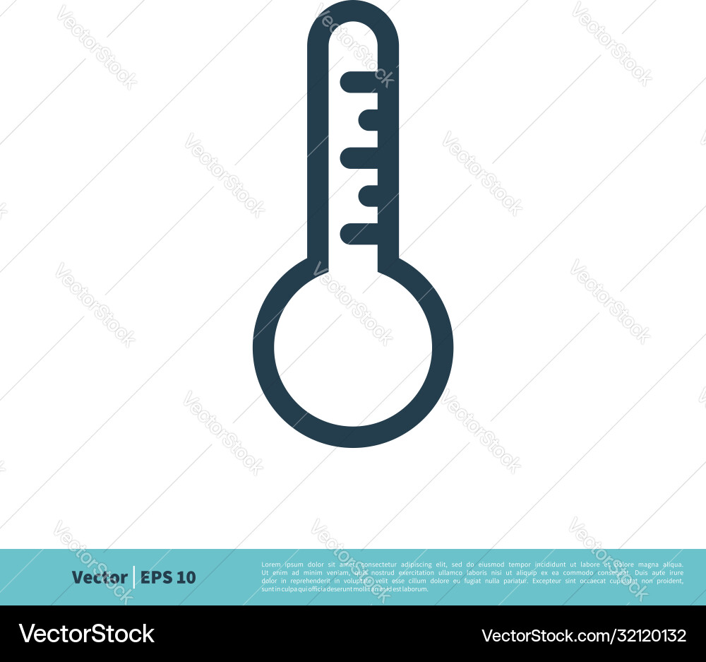 Thermometer icon logo template design eps 10 Vector Image