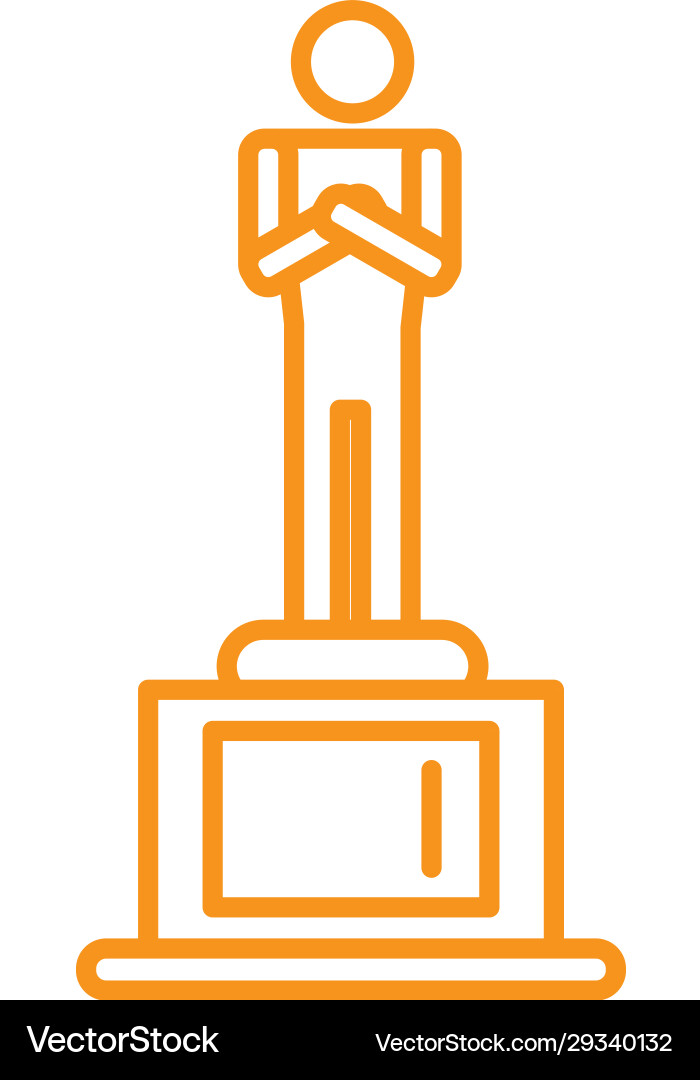 Trophy award price with human figure Royalty Free Vector