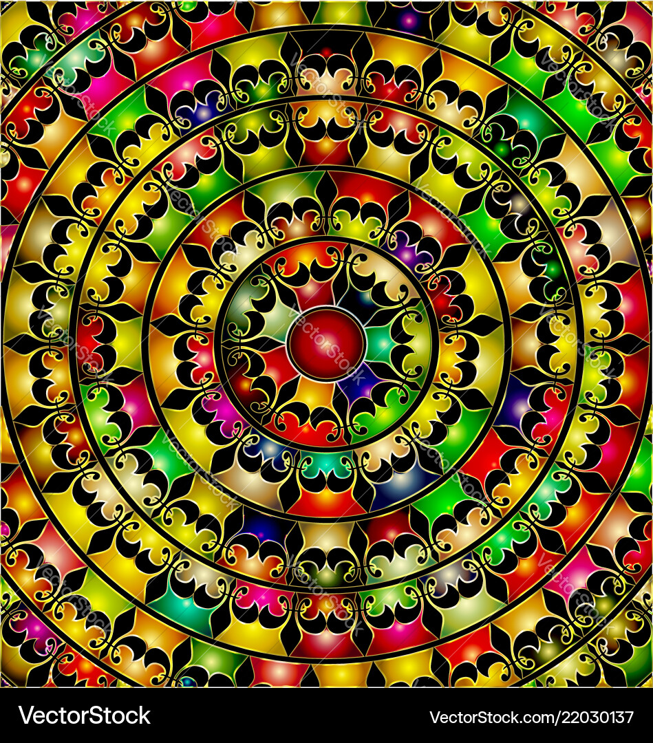 Abstract image of color circles consisting Vector Image