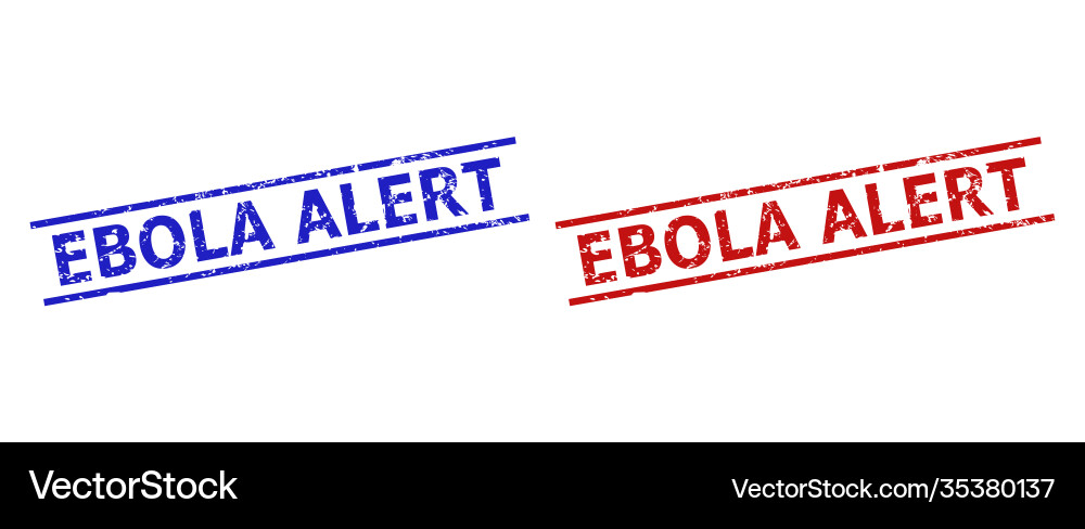 Ebola alert watermarks with grunge style Vector Image