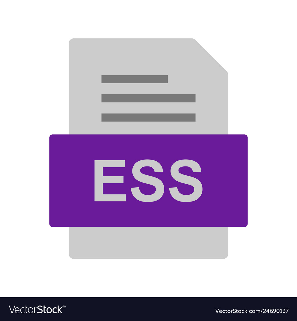 Ess file document icon Royalty Free Vector Image