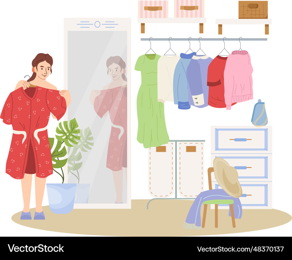Home cloakroom flat composition Royalty Free Vector Image
