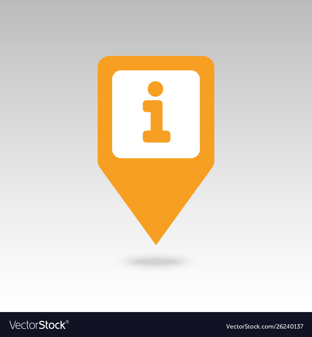 Information pin map icon pointer markers Vector Image