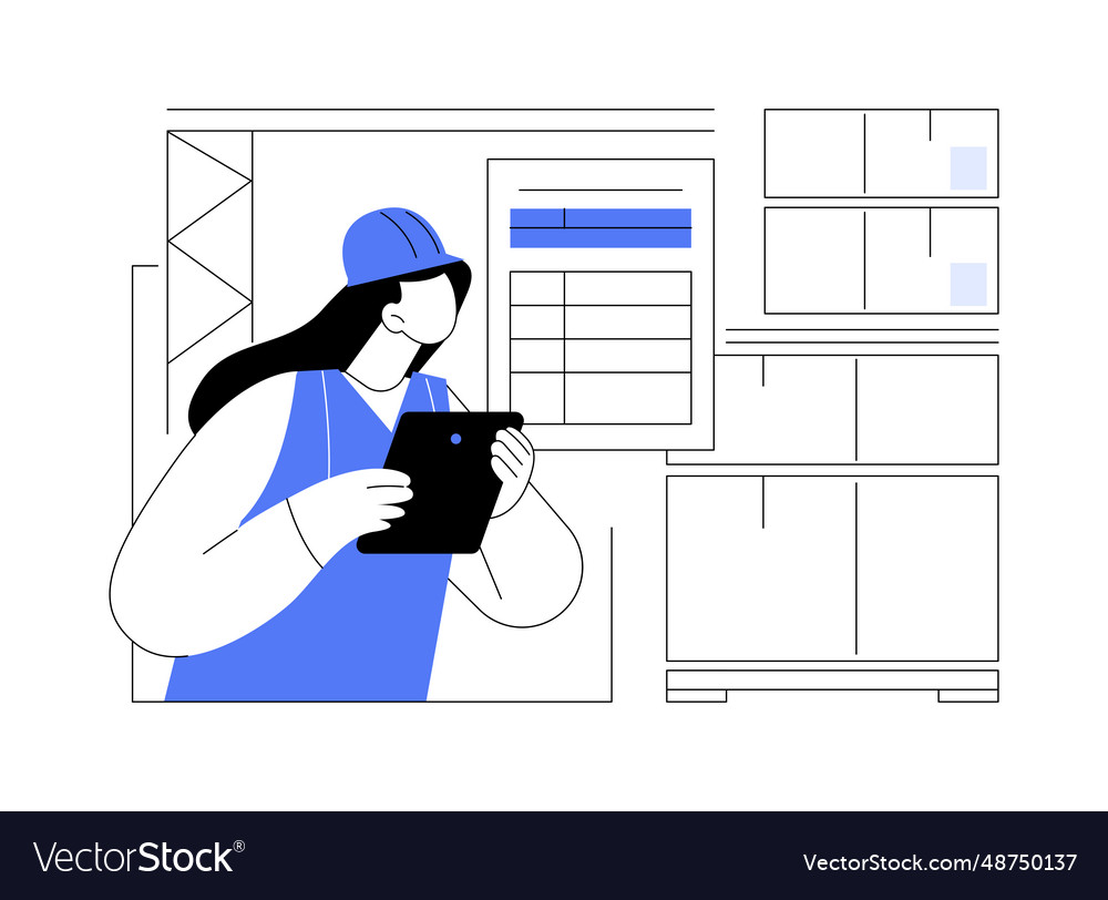 Inventory tracking abstract concept Royalty Free Vector