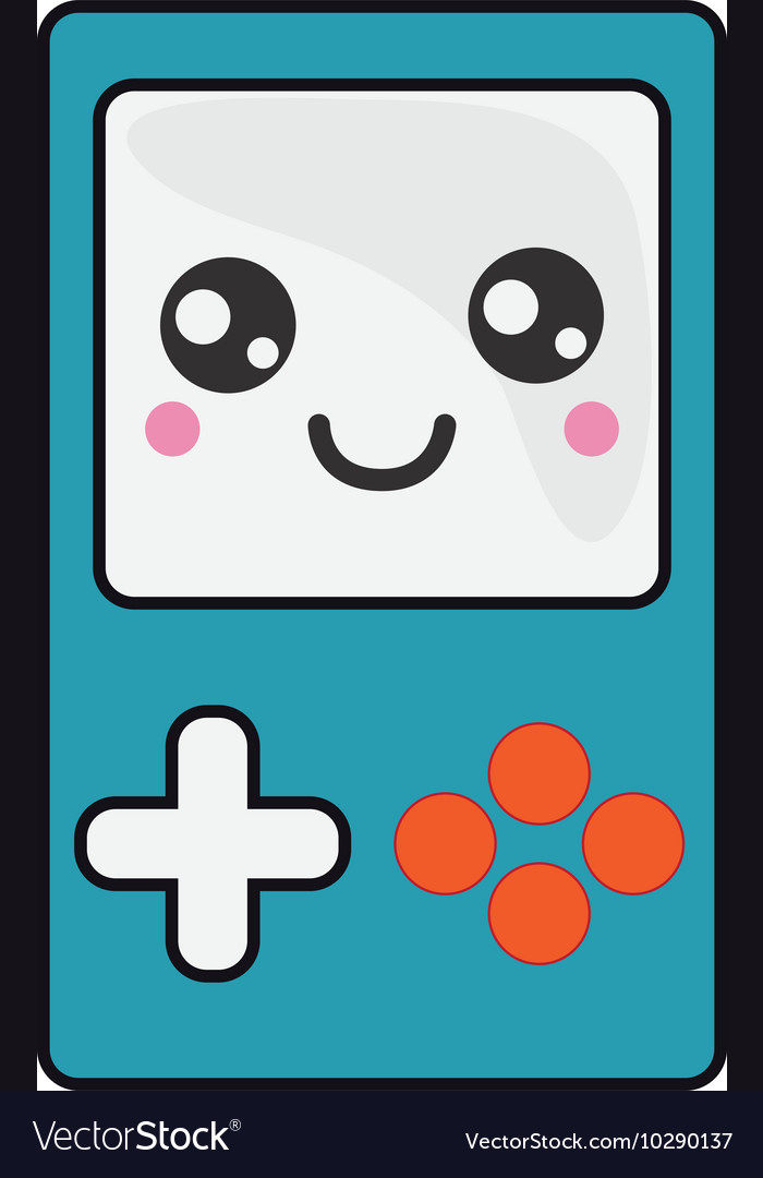 Kawaii handheld console icon Royalty Free Vector Image Kawaii handheld console icon Royalty Free Vector Image
