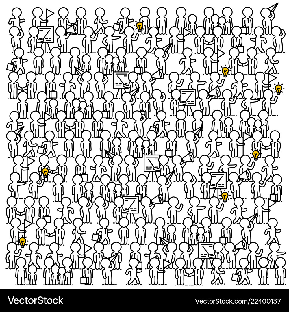 Large group of people art Royalty Free Vector Image