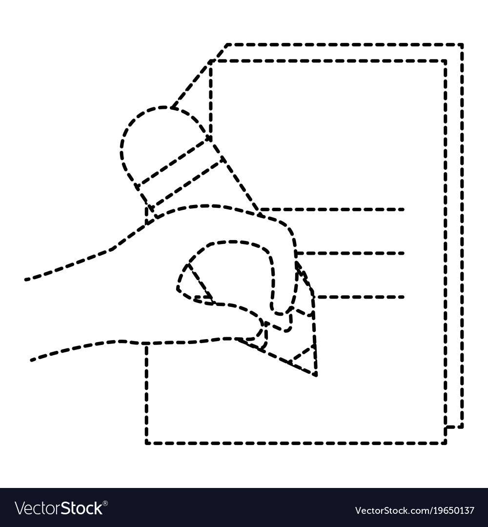 Paper document with hand write Royalty Free Vector Image