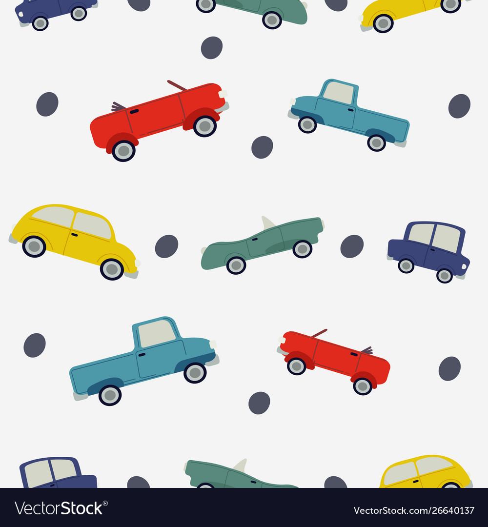 Seamless pattern car pattern car Royalty Free Vector Image