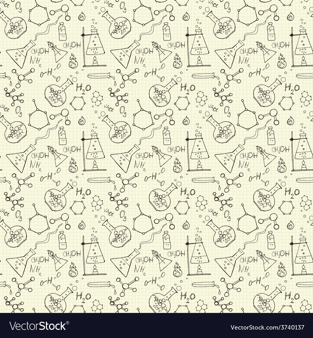 Seamless science background Royalty Free Vector Image