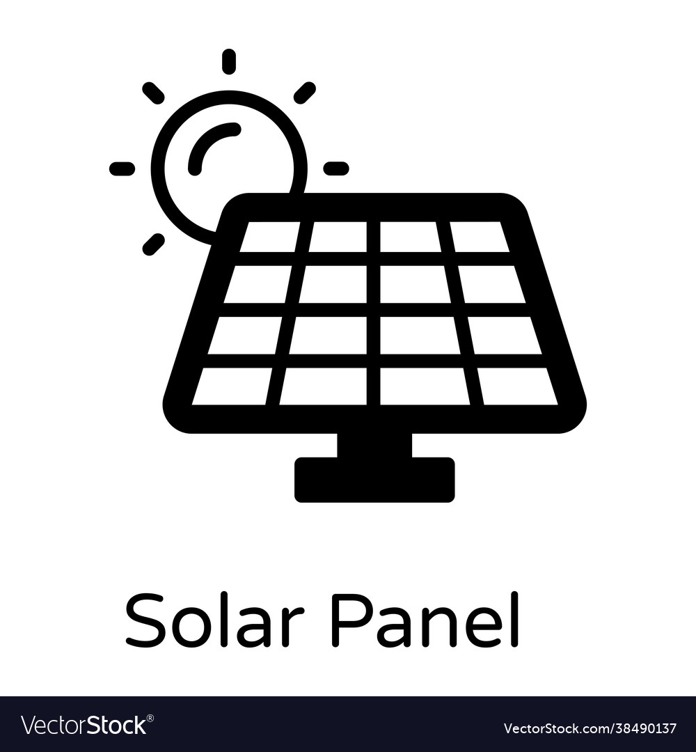 Solar panel Royalty Free Vector Image - VectorStock