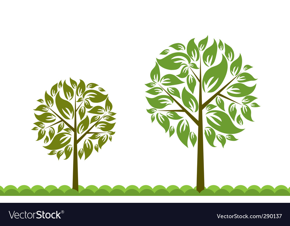 Tree background Royalty Free Vector Image - VectorStock
