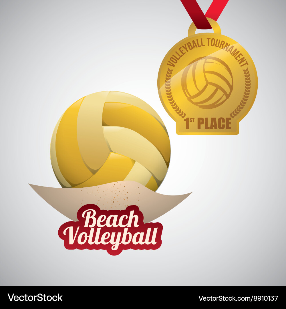 Volleyball design sport icon isolated Royalty Free Vector