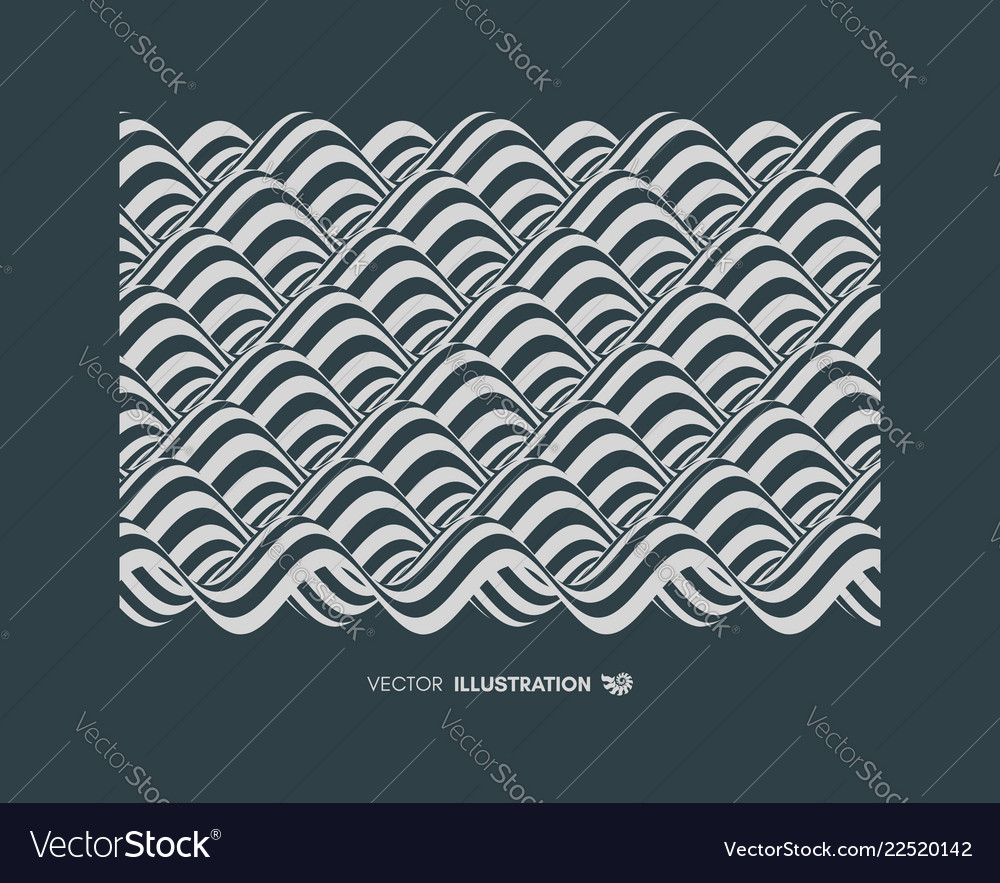 Abstract wavy background pattern with optical Vector Image