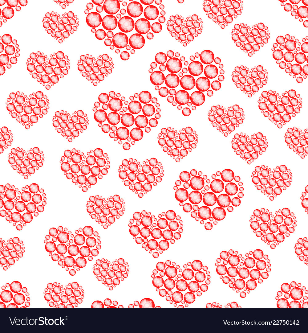 Bubbles heart pattern Royalty Free Vector Image