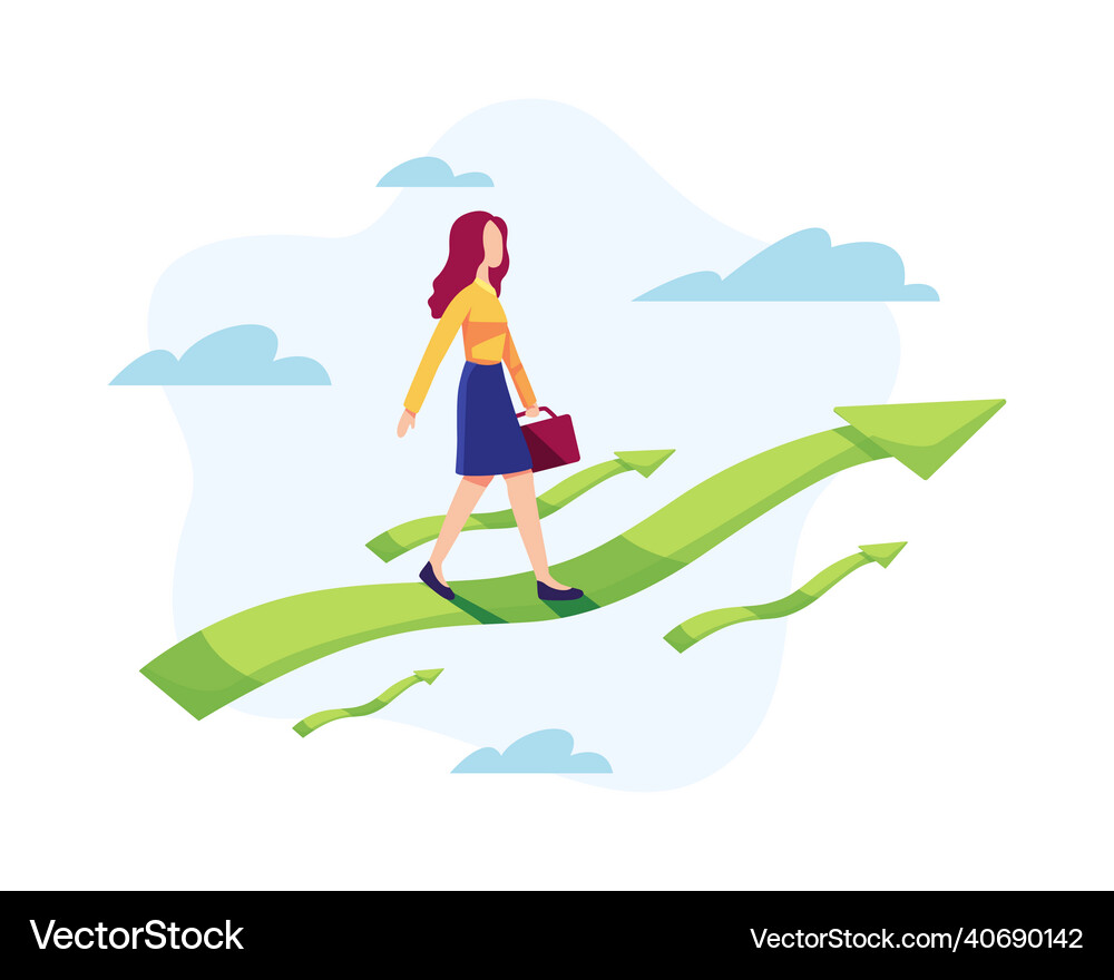 Career growth concept Royalty Free Vector Image