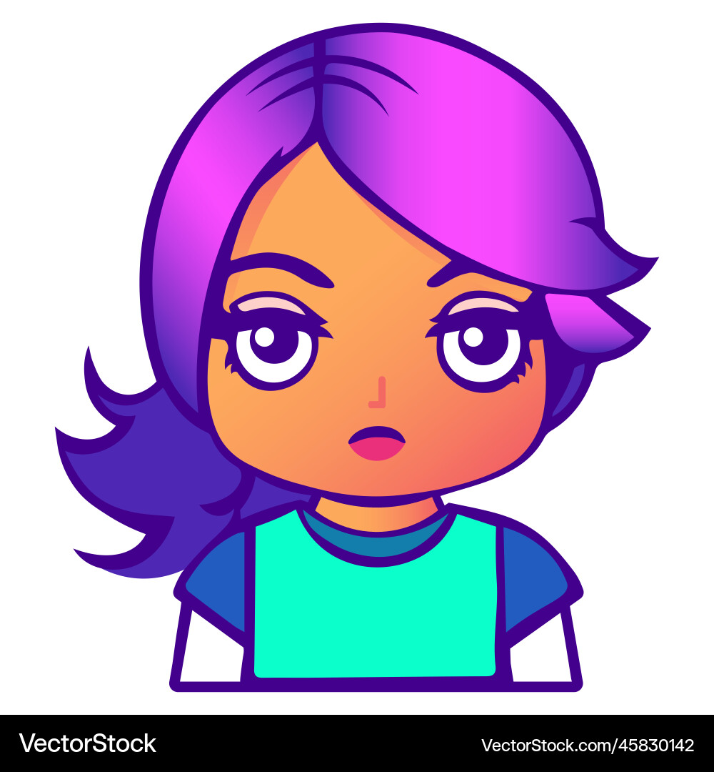 Girl logo cute icon Royalty Free Vector Image - VectorStock