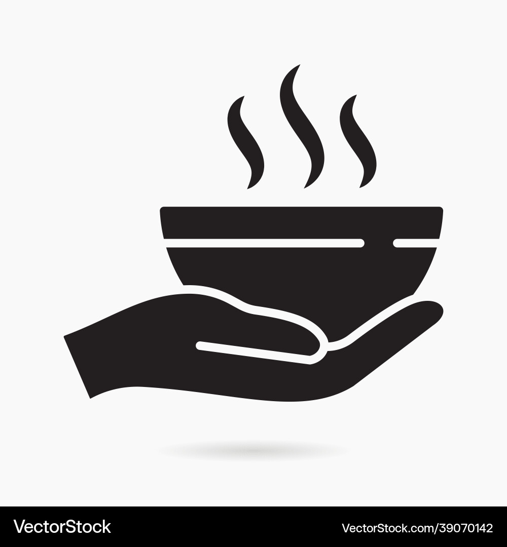 Giving food icon on white background Royalty Free Vector