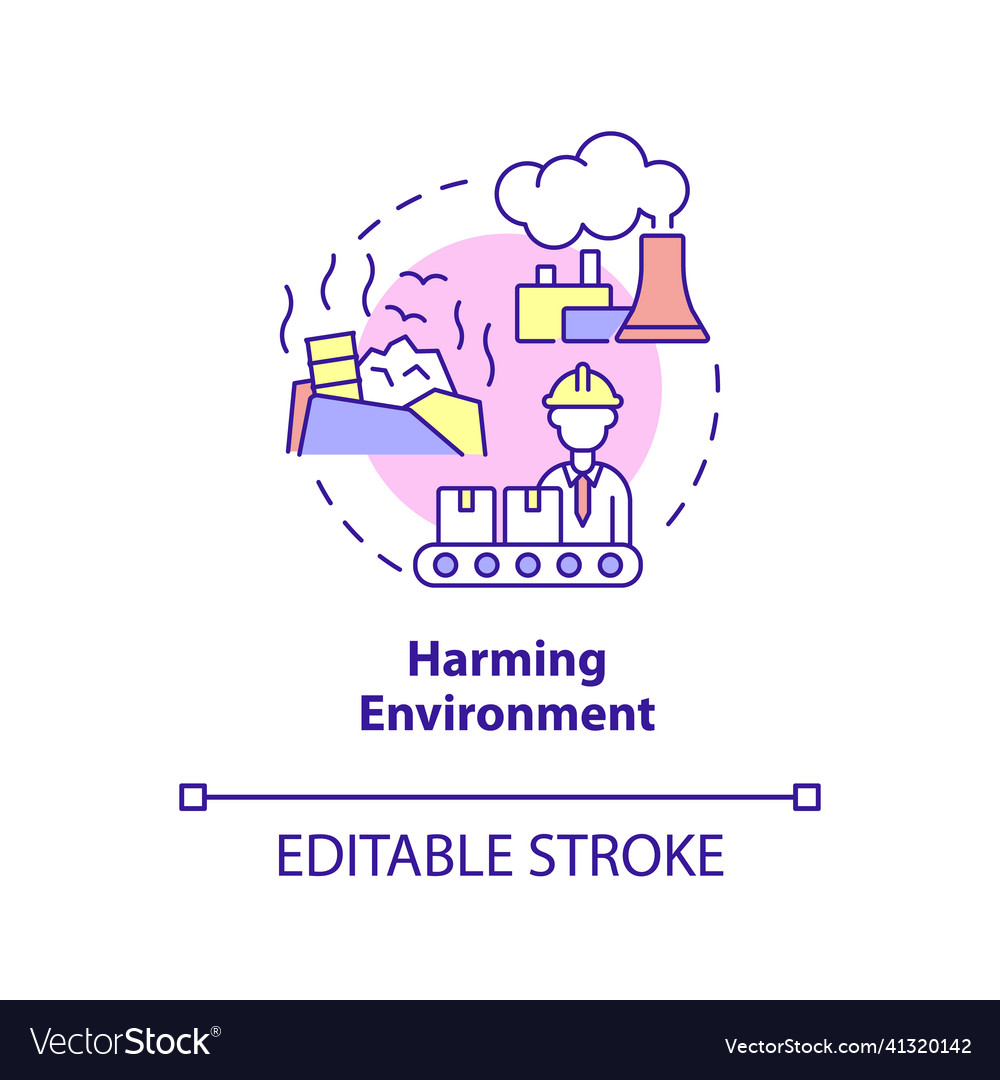 Harming environment concept icon Royalty Free Vector Image Harming environment concept icon Royalty Free Vector Image