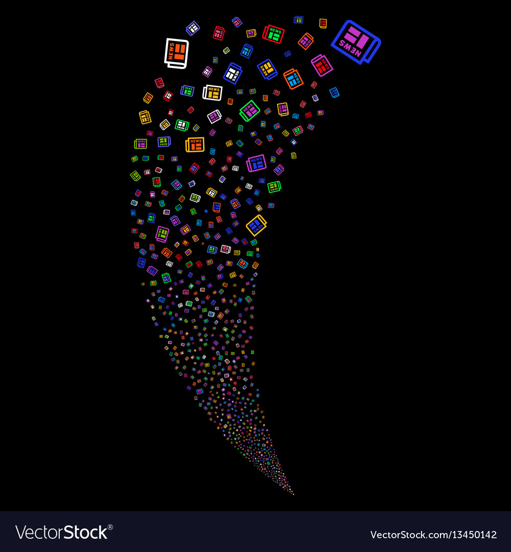 Newspaper random stream Royalty Free Vector Image