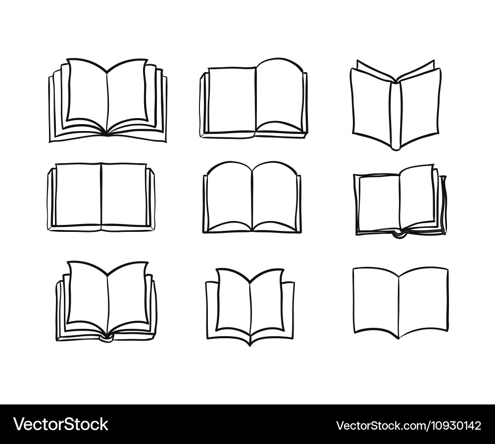 Open book and literature design Royalty Free Vector Image