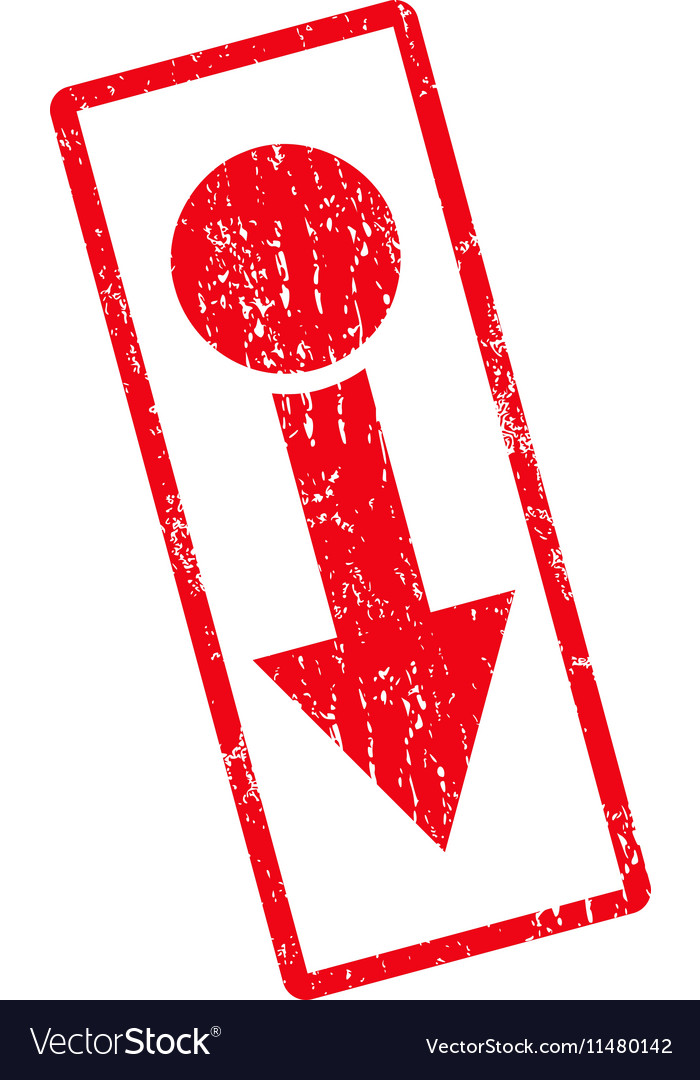 Pull down icon rubber stamp Royalty Free Vector Image