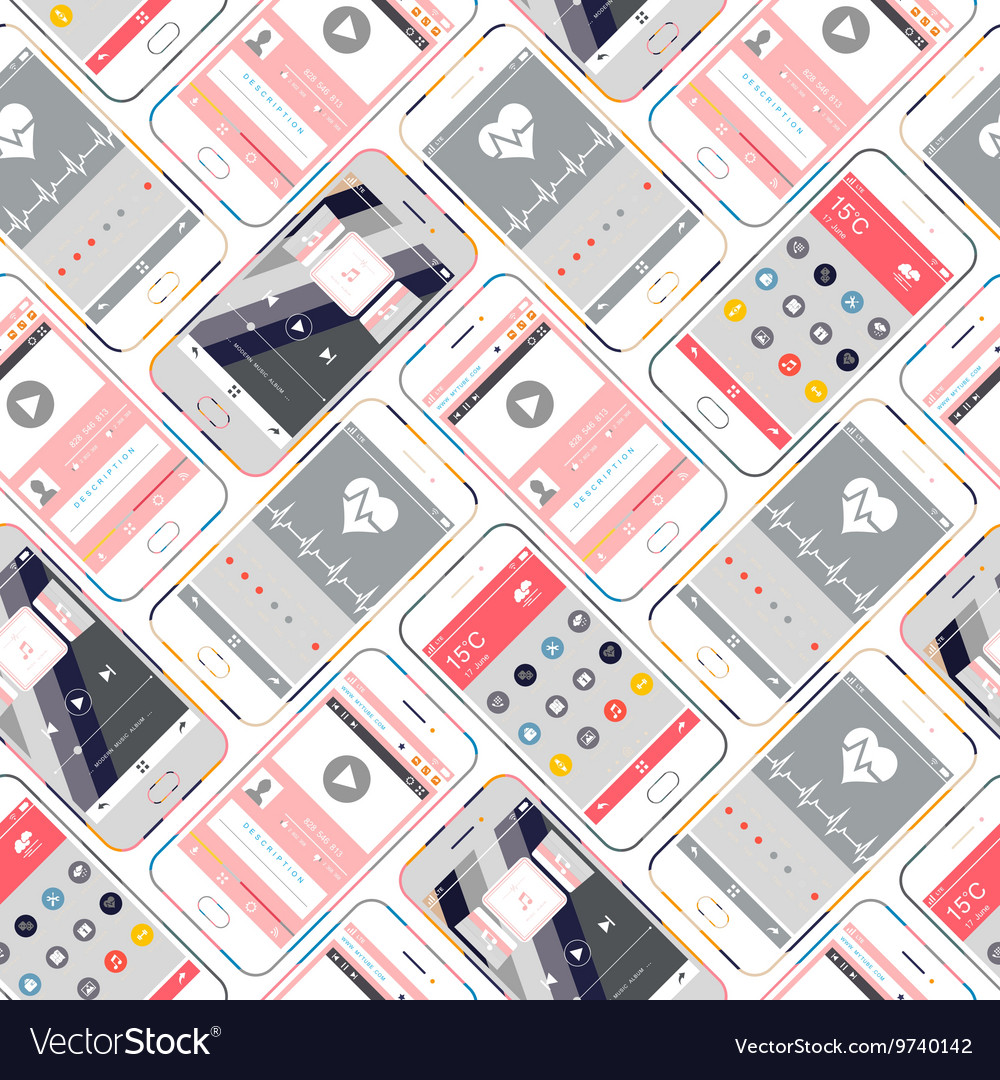 Seamless pattern smartphone Royalty Free Vector Image