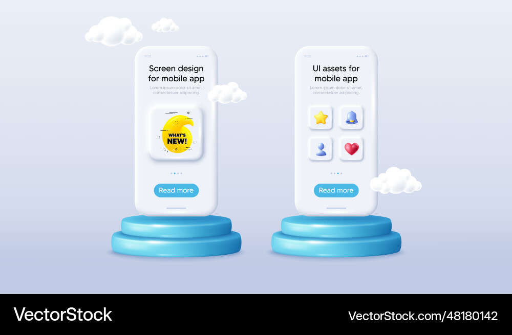 Whats new 3d bubble banner realistic yellow chat Vector Image