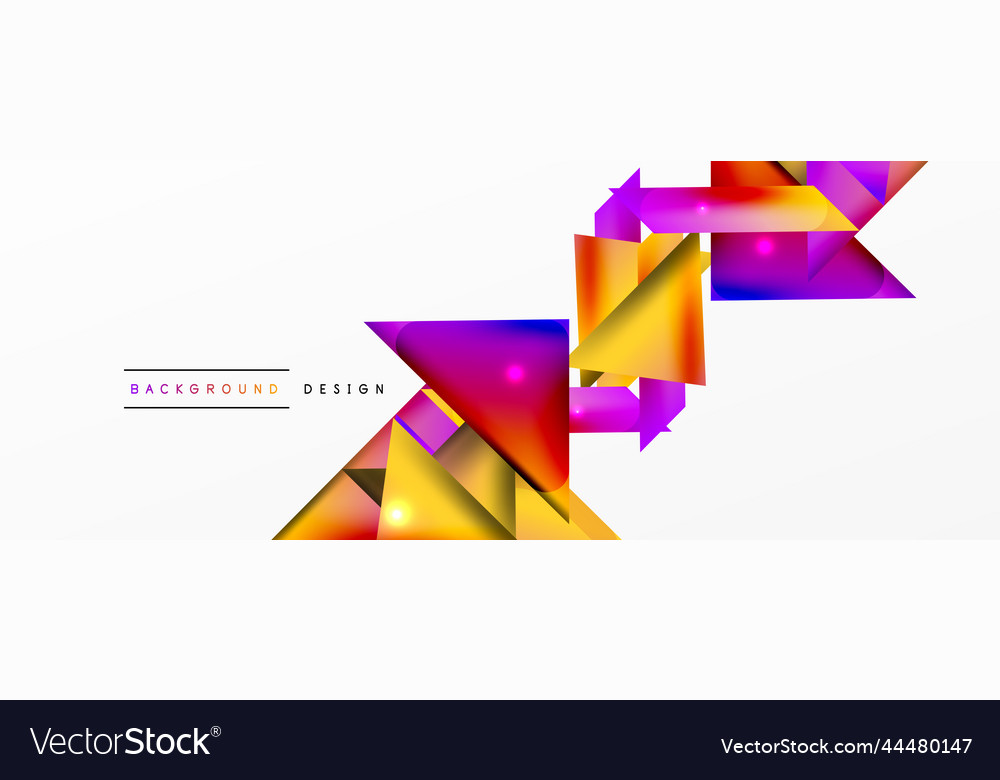 Abstract background simple color geometric shapes Vector Image