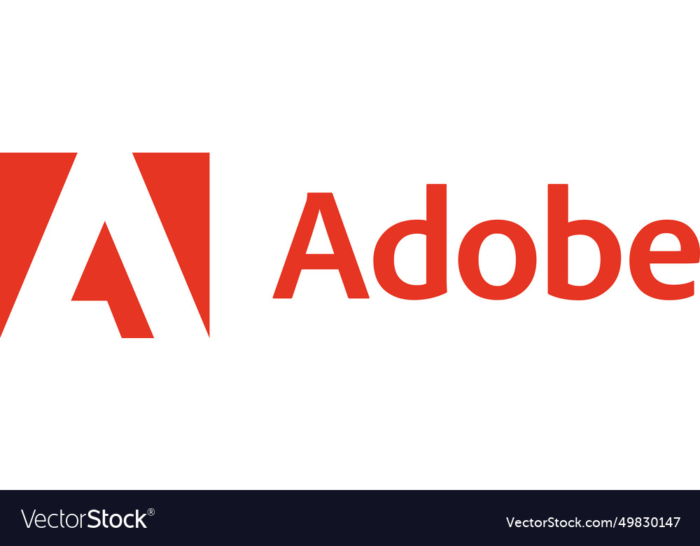 Adobe logo adobe creative cloud Royalty Free Vector Image