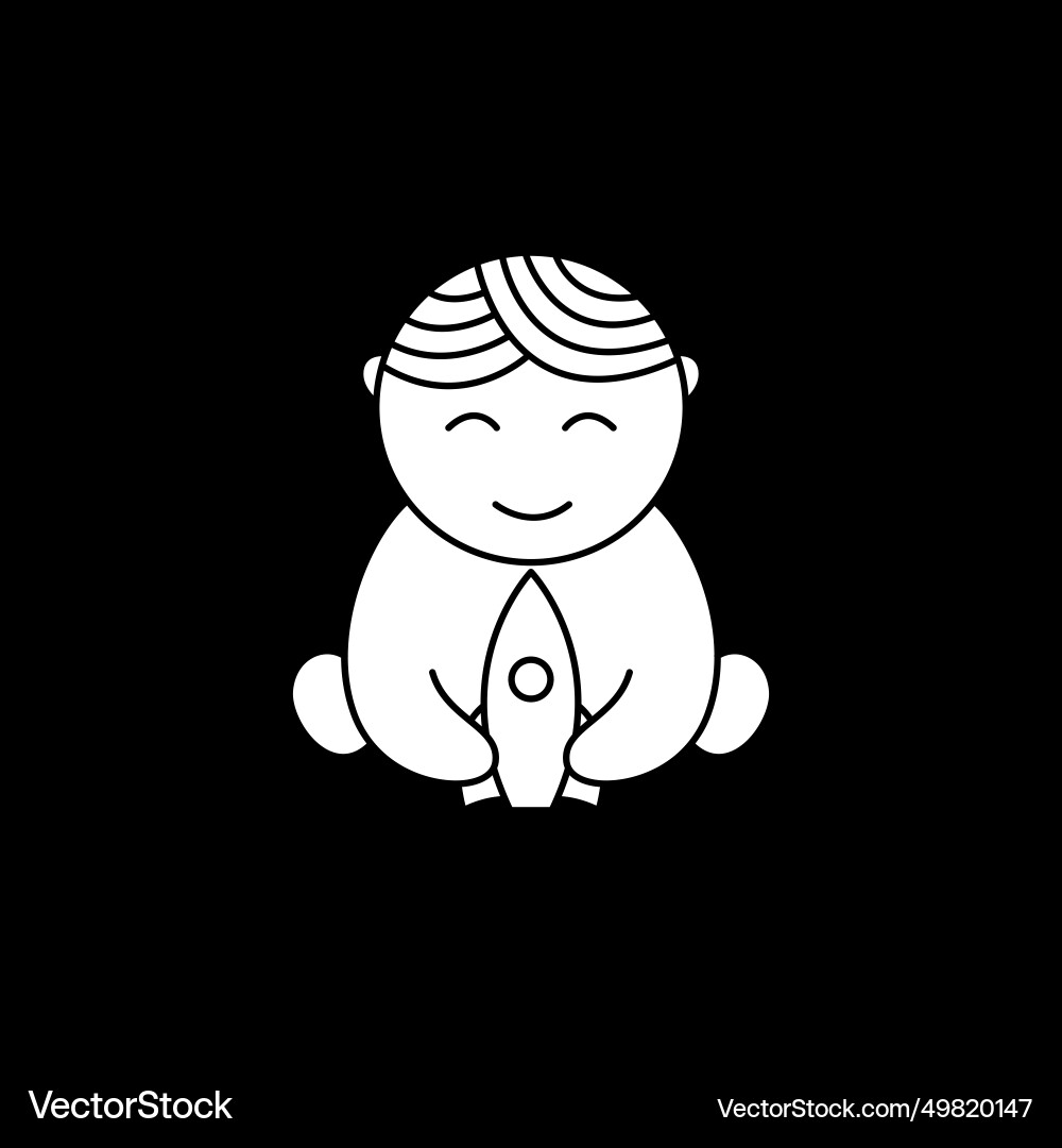 Baby boy cute icon logo design Royalty Free Vector Image