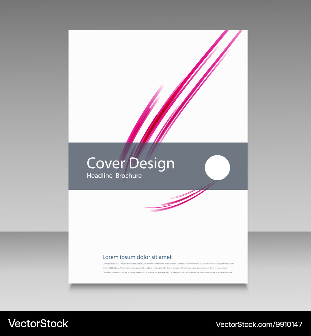Brochure template cover color line design Vector Image
