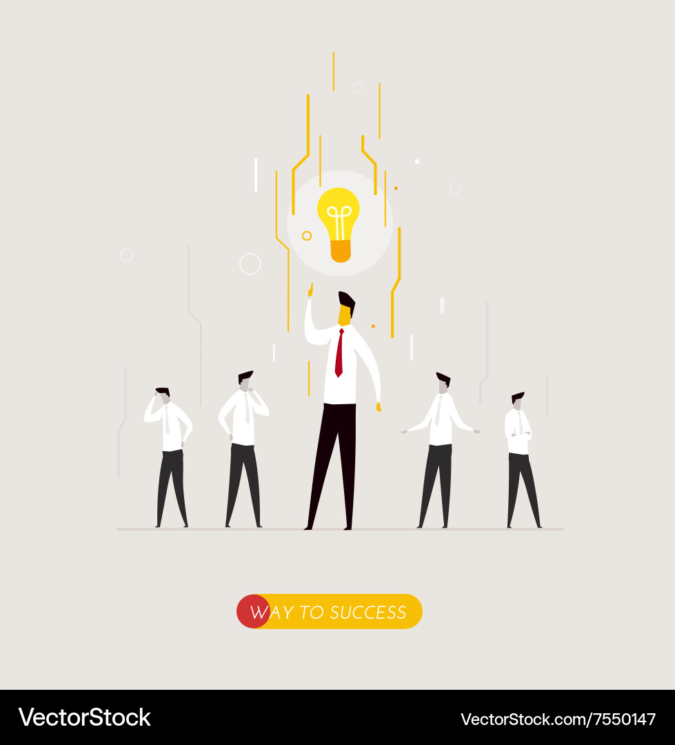 Businessman had the idea in his head Royalty Free Vector