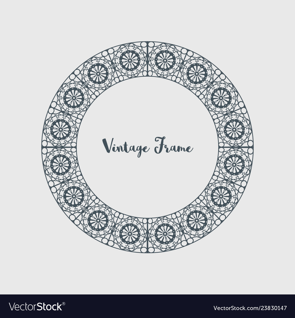 Decorative circle frame Royalty Free Vector Image