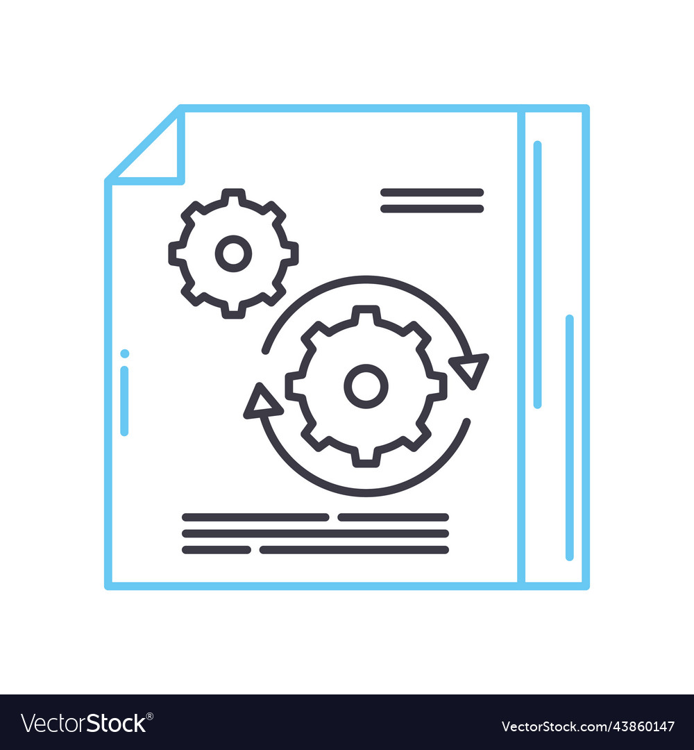 Hardware manual line icon outline symbol Vector Image Hardware manual line icon outline symbol Vector Image