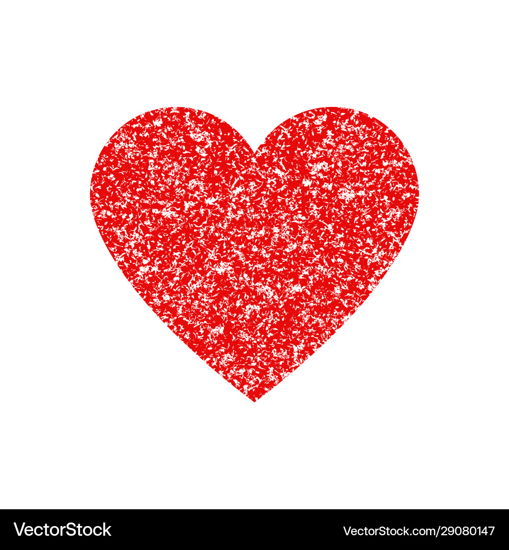 Red heart element for your design vintage heart Vector Image